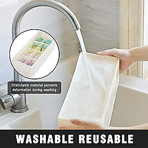 TECHMILLY Closet Underwear Storage Organizer, 3 Set Dresser Drawer Divider and Foldable Storage Boxes for Socks, Blets, Ties and Panties