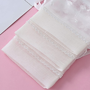 Generally Organza Bags,Gift Wrap Bags, 6Pcs 4x6 Inch White Wedding Drawstring, Jewelry Gift Bags Party, Jewelry, Festival, Bathroom Soaps, Makeup Organza Favor Bags, Small size 6 PCS