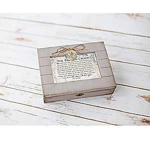 Cottage Garden Broken Chain Will Link Again Grey Distressed Locket Music Box Plays Amazing Grace