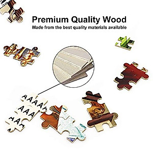 Wooden Jigsaw Puzzles 1000 Pieces for Adults for Kids -Christmas Dinner, Made of Basswood,Wooden Jigsaw Puzzles Hard to Break ，Includes Image Poster