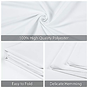 White Backgrounds for Photography, 10 x 12 ft Polyester Chromakey Backdrop Cloth, Collapsible Solid Color Background for Photo Shooting, Streaming Live, Video Studio