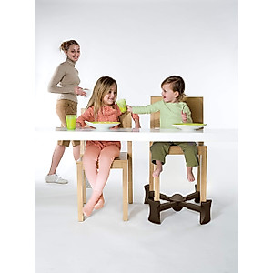 KABOOST Booster Seat for Dining Table, Chocolate - Goes Under The Chair - Portable Chair Booster for Toddlers and Grown Ups