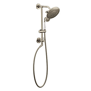 Moen Annex Brushed Nickel Shower Slidebar and Shower Hose System Trim, Valve Required, TS3661NHBN