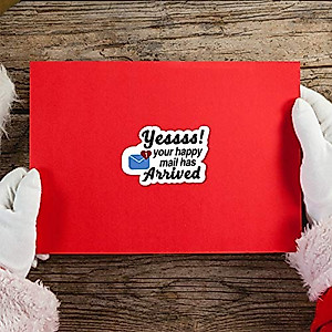 Muminglong 1.5 Inch Thank You Stickers, Small Business, 500 PCS (Your Happy Mail)