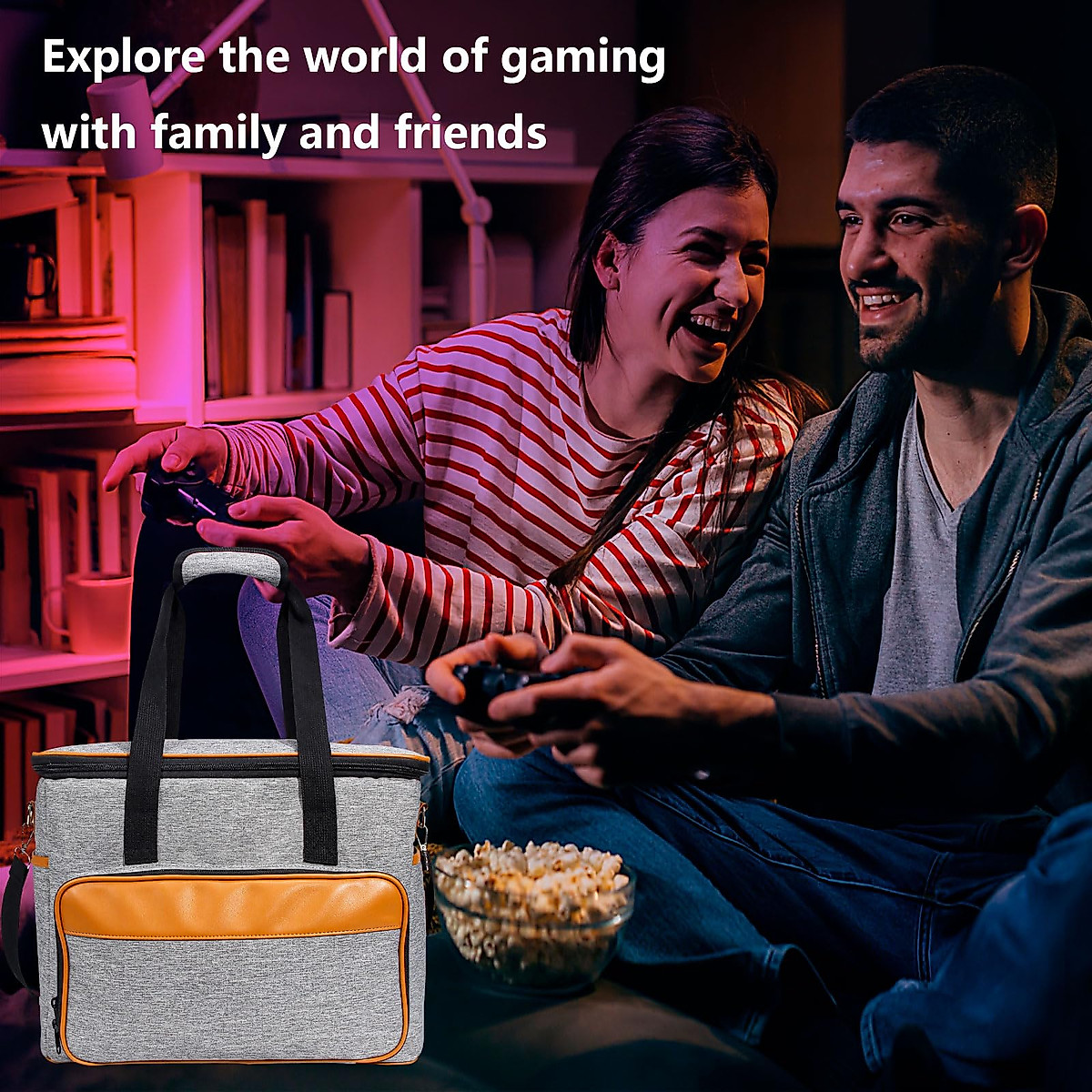 FPVtosky Carrying Case for PS5/ PS5 Slim, Large Travel Bag for Playstation 5, Protective Storage Carry Case Compatible with Playstation 5 Console Accessories