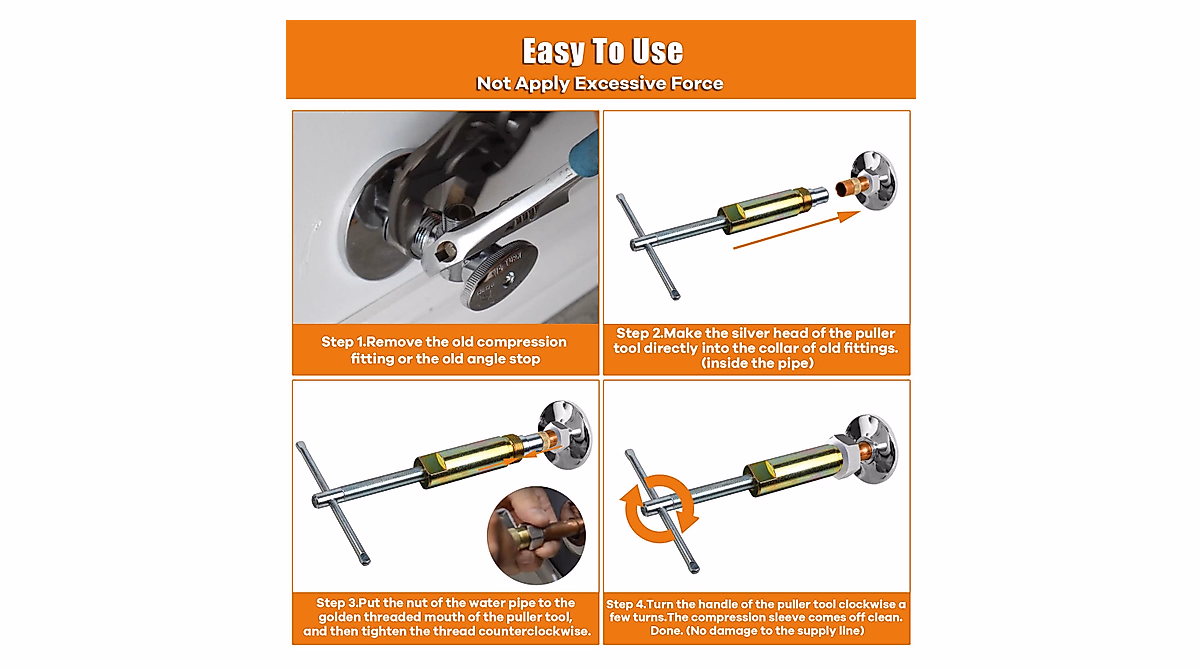 Compression Sleeve Puller Tool - Easy Pipe Removal