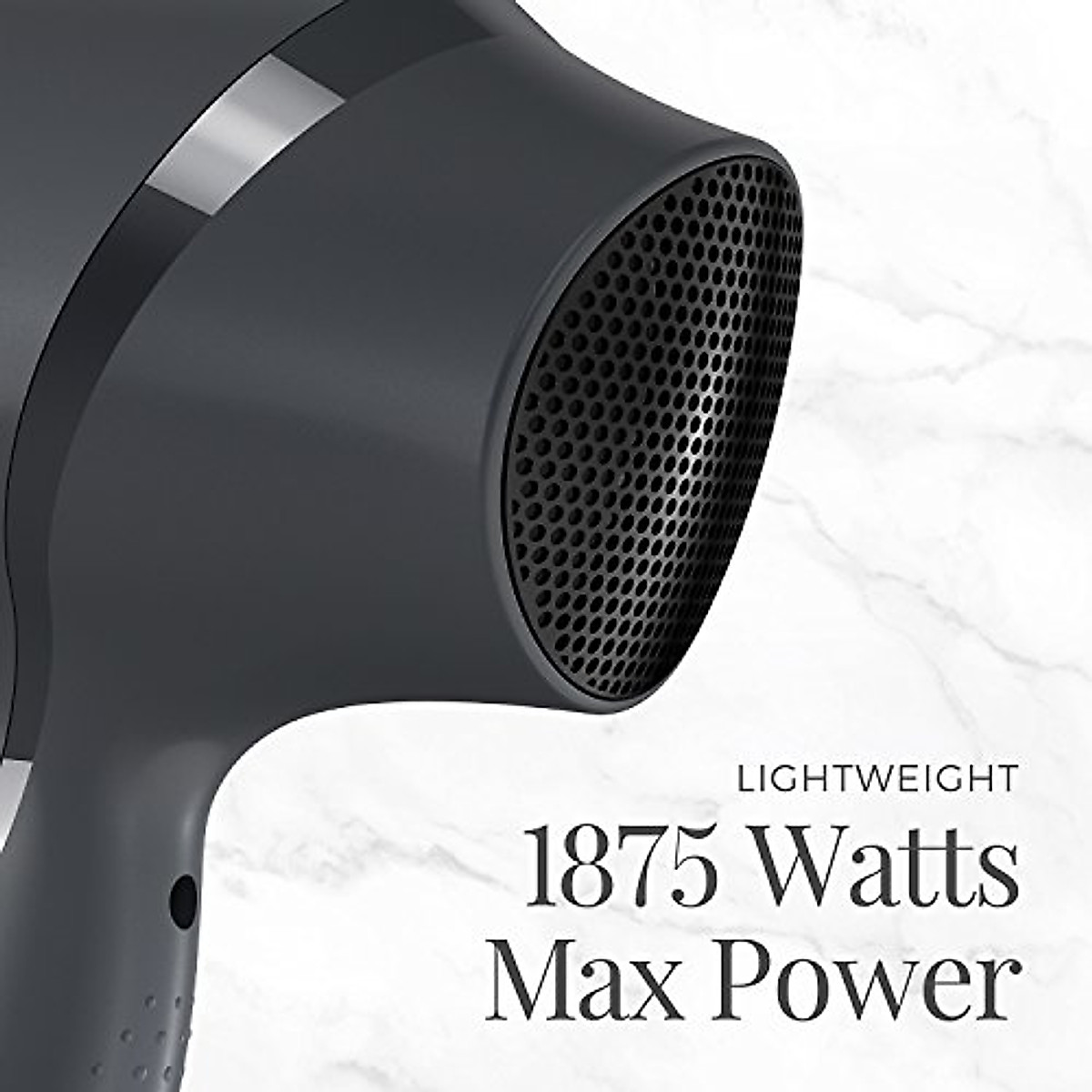 Remington Max Comfort Hair Dryer, Tourmaline, Ionic, & Ceramic Technology, Gray D3200