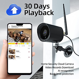 ELECCTV 2K WiFi Alexa Camera for Home Security, Outdoor/Indoor Security Camera, with Safety Cloud, Night Vision, AI Detection, Waterproof, Google Assistant Compatible 24/7 Live Video（Model 397 3pack）