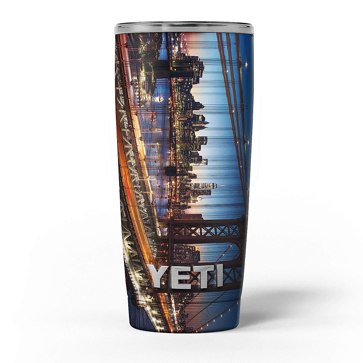 Design Skinz Brooklyn Glimpse - Skin Decal Vinyl Wrap Kit compatible with the Yeti Rambler Cooler Tumbler Cups