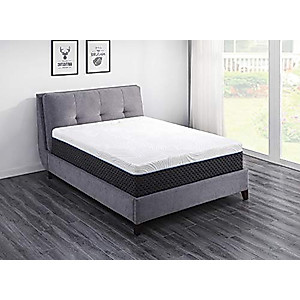 Lexicon Cradle 14-Inch Latex Microcoil Hybrid Mattress, Queen, White