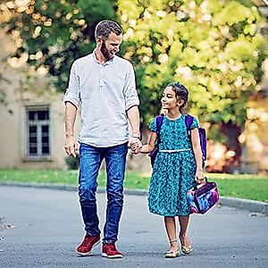 E-Clover Kids Lunch Box Insulated Girls Lunch Boxes Galaxy Lunch Bag Tote Kit for School Travel Picnic Beach Boys Space Gifts Purple Pink