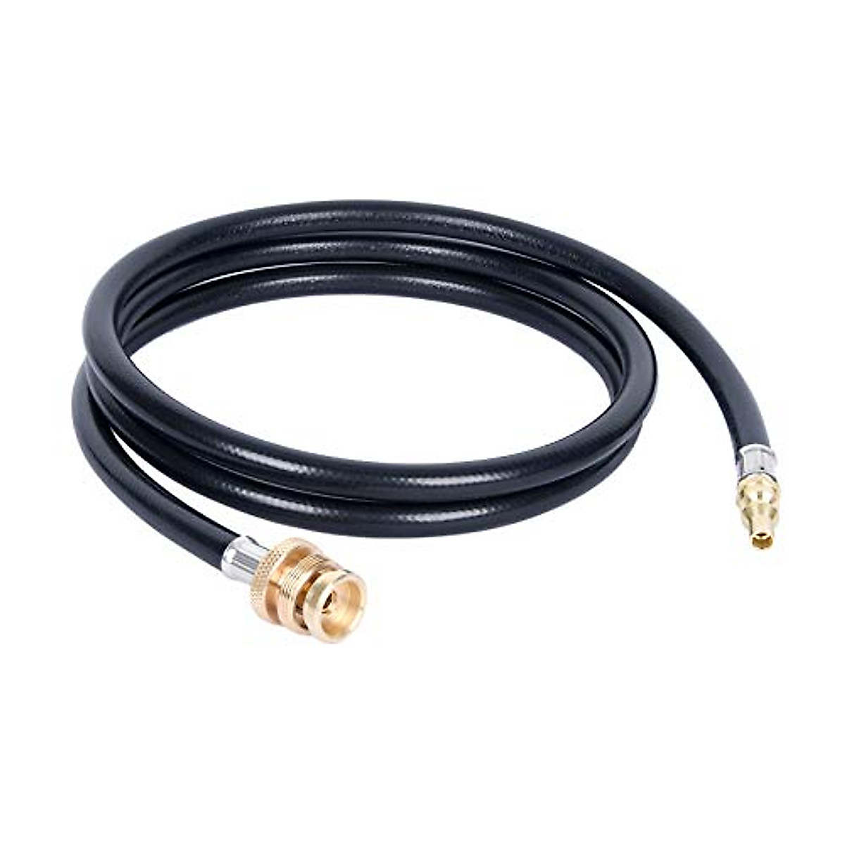 GasSaf 6FT Quick Connect Propane Hose for RV to Grill, 1/4" Quick Disconnect Lp Gas Line Connects 1 lb Portable Appliance to RV