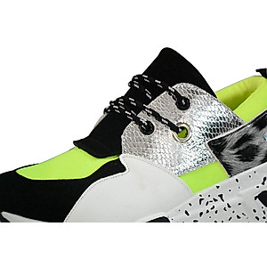 LUCKY STEP Women's Climbing Hiking Retro Jogger Cliff Sneakers Running Sport Trainer Shoes (10 B(M) US, Neon Green)