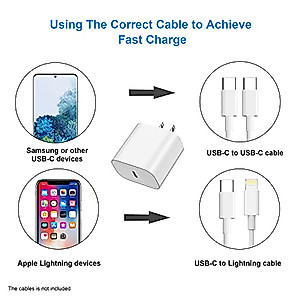 iPhone 12 Charger Block MFI Certified 2Pack Fast USB C Wall Charging Power Adapter Plug for Apple iPhone 14/13/12/12 Mini/12 Pro Max/11/ iPad Pro USB-C Charge Brick