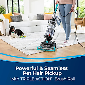 Bissell CleanView Swivel Pet Reach Vacuum Cleaner, Full-Size, Silver,Electric Green