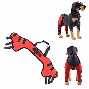 Tnfeeon Dog Knee Brace, Leg Brace Ligament Injury Joint Pain and Muscle Sore Adjustable Rear Support for Knee Dislocation Pet Knee Brace Recommended for Dog (XS)