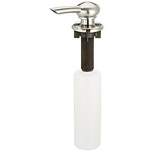 Delta Faucet Leland Pump Soap/ Lotion Dispenser Brushed Nickel, Countertop Soap Dispenser, Top Fill Deck Mount Soap Dispenser, Stainless RP50813SS
