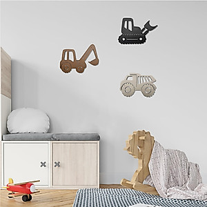 Construction Trio Nursery Wall Decor Wooden Construction Vehicles Decor Kids Room Wall Decor Kids Room Decor Nursery Playroom Wall Decor for Boys