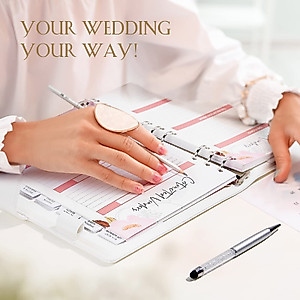 AW BRIDAL Wedding Planner Book and Organizer for The Bride To Be Gifts Future Mrs Gifts Engagement Gifts For Women∣Leather Hardcover Wedding Planning Book Budget Planner Binder with Pen and Gift Box