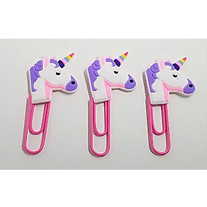 Set of 12 Unicorn Paperclips or Bookmarkers