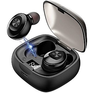 Bluetooth 5.0 Wireless Earbuds,Deep Bass Sound 15H Playtime IPX5 Waterproof Earphones Call Clear with Microphone in-Ear Stereo Headphones Comfortable for iPhone, Android 21
