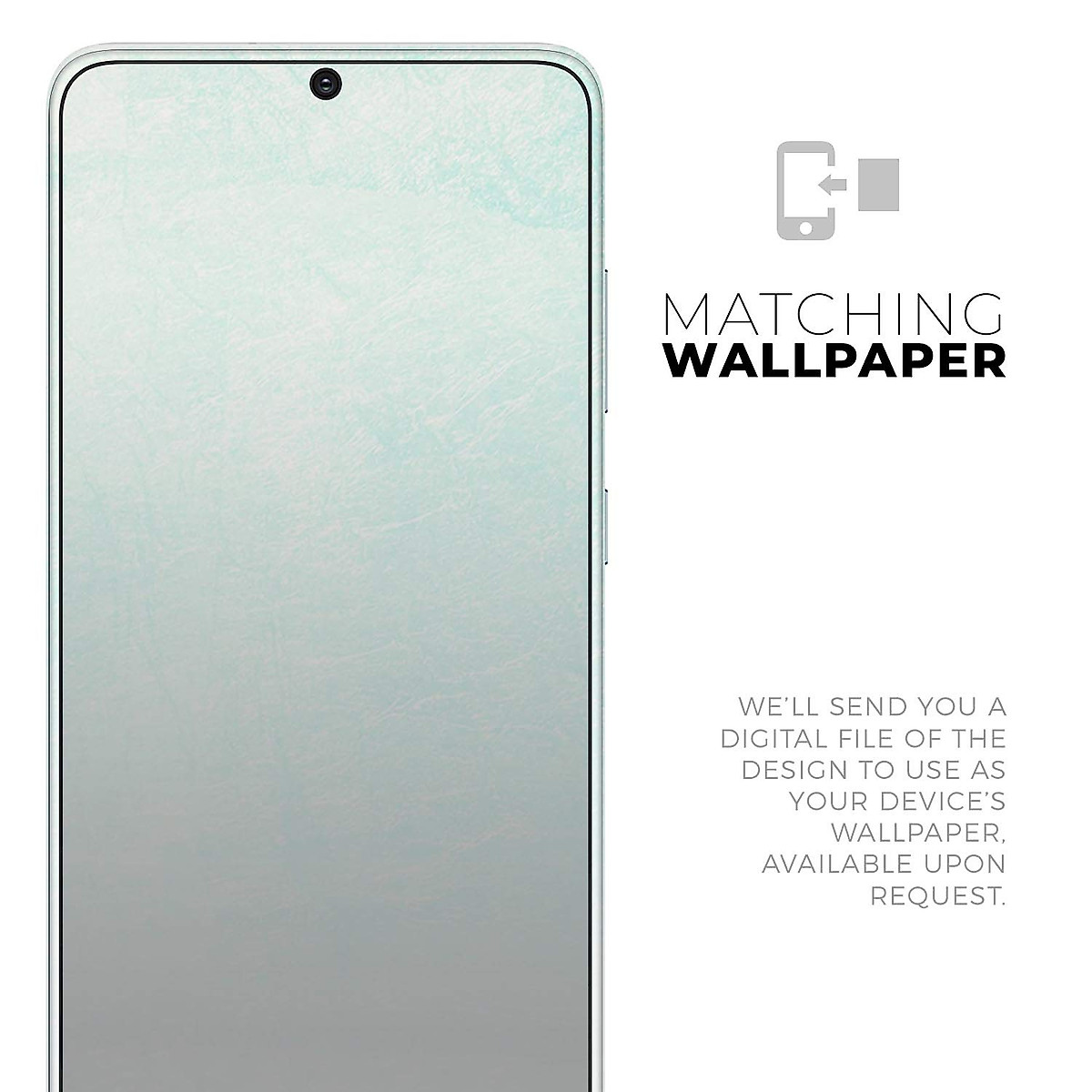 DesignSkinz Teal Grunge Fade to White Protective Vinyl Decal Wrap Skin Cover Compatible with The Samsung Galaxy S20 (Screen Trim & Back Glass Skin)