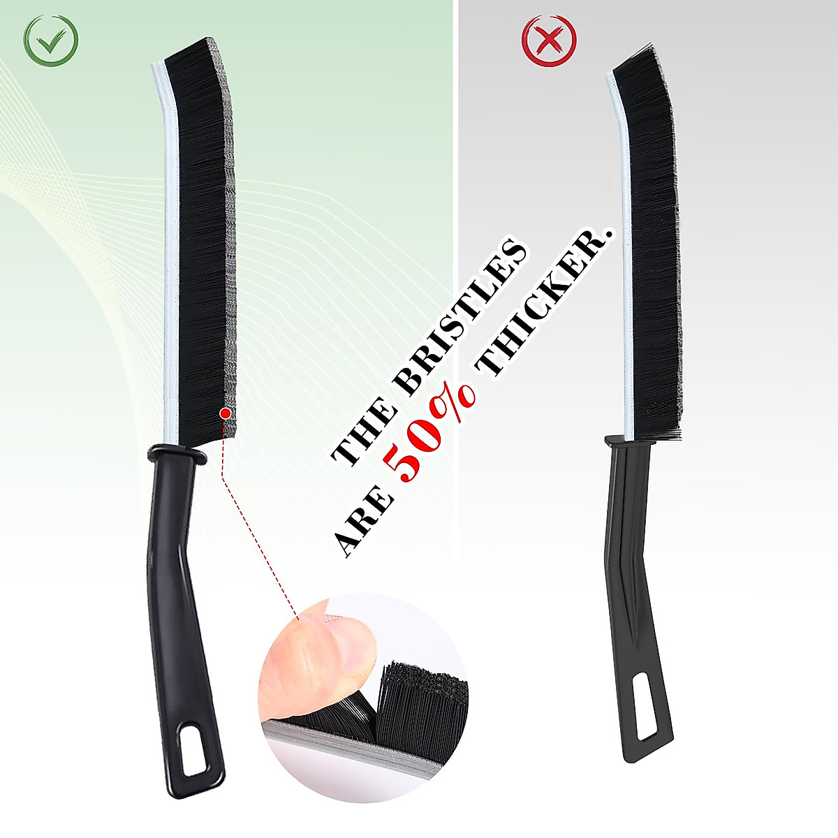 WWOYEP 3PCS Hard Bristle Crevice Cleaning Brush, Hard-bristled Crevice Cleaning Brush, Gap Cleaning Brush, Specially Used for Dead Corners in bathrooms, Kitchens, Ceramic Tiles, and Window Grooves.