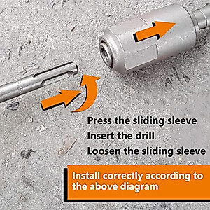 SDS Max to SDS Plus Adapter for Rotary Hammers Connection SDS Max to SDS Plus Drill Converter Shank Quick Tool for Demolition Hammers