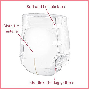 McKesson Super Briefs, Incontinence, Moderate Absorbency, Medium, 16 Count, 6 Packs, 96 Total