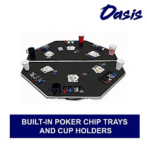 Portable TuscanyPro Professional High Roller Tour Lightweight Folding Poker Table Aluminum-High and Low Settings-Carry Bag-Take it Anywhere-Best Poker Table-Award Winner 2019