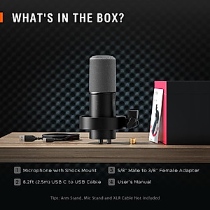 FIFINE Dynamic Microphone, XLR/USB Podcast Recording PC Microphone for Vocal Voice-Over Streaming, Studio Metal Mic with Mute, Headphone Jack, Monitoring Volume Control, Windscreen-Amplitank K688