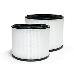 Nispira AS-FL206001-01 3-In-1 True HEPA Filter Replacement Compatible with Clarifion AerClear Air Purifier AS-AC207701-01 | Removes Smoke, Chemical VOCs, Odor | 2 Pack