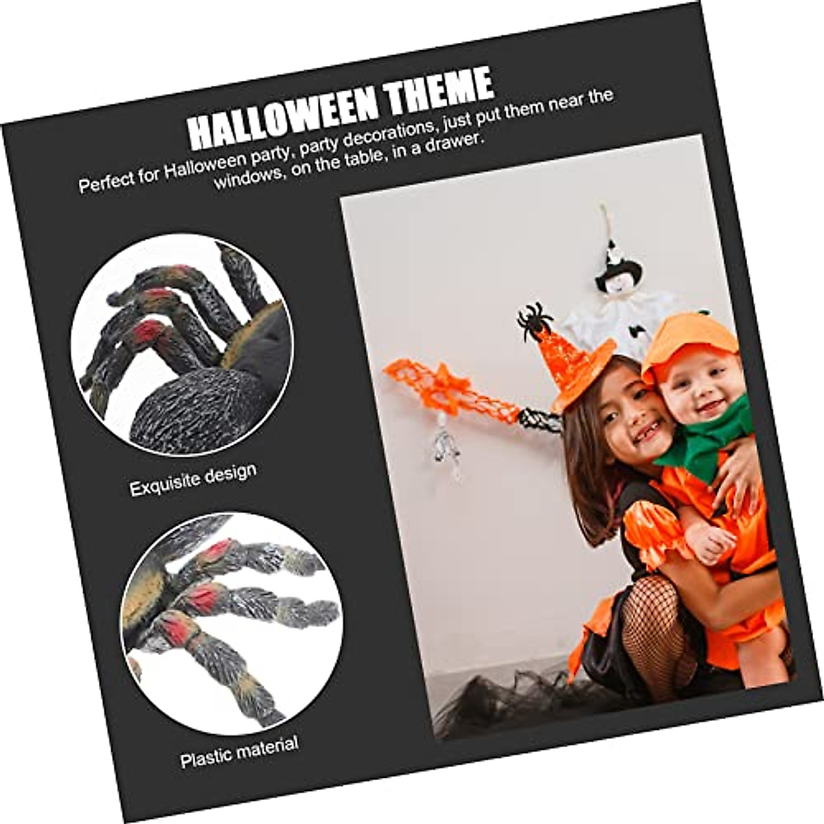 Alasum Plastic Animals Figures 28 pcs Models Decorative Scene Figures Realistic Model Party Fake Decor Creepy Prank Toys Spiders Decors Simulation Plastic Spider Prop Halloween Halloween Decor