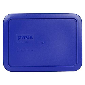 Pyrex (2 7210 Glass Dishes & (2) 7210-PC Cadet Blue Lids