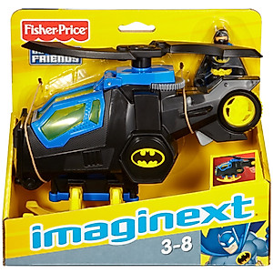 Fisher-Price Imaginext DC Super Friends Batman Toy Batcopter Helicopter & Figure Set for Preschool Pretend Play Kids Ages 3+ Years