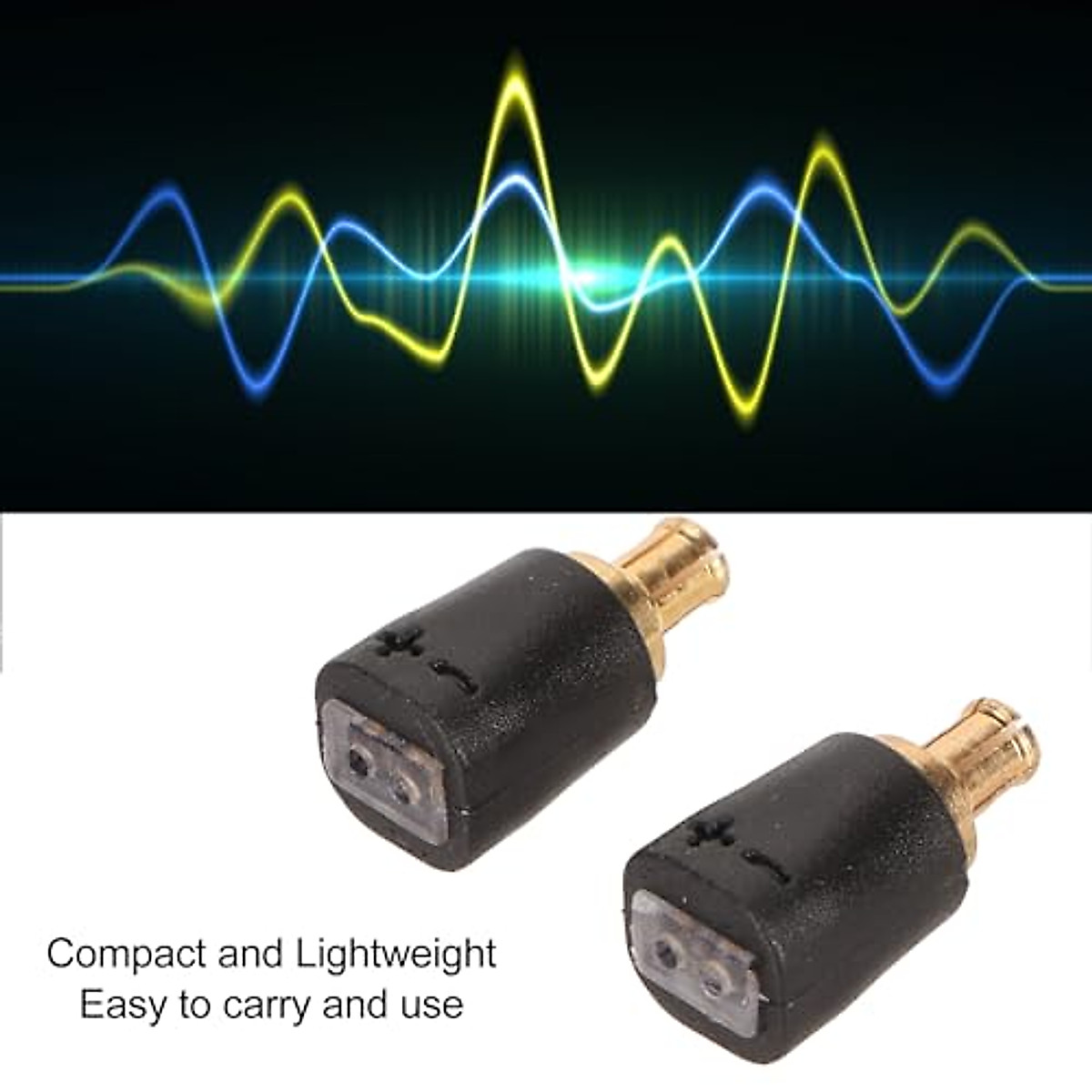 A2DC to 0.78mm 2 Pin Adapter, Lossless Sound, Professional Male to Female Headphone Connector for Audio Technica CKS1100 E40 E70 LS200 LS300 LS400 CKR90 CKR100 LS50 (Black)