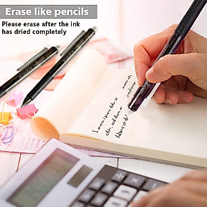 Erasable Gel Pens, 15 Pack Black Retractable Erasable Pens Clicker, Fine Point, Make Mistakes Disappear, Black Inks for Writing Planner and Crossword Puzzles…