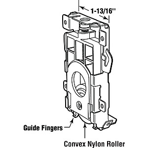 Prime-Line N 7235 Gray Plastic Convex Wheel Mirror Door Bottom Roller (Single Pack)