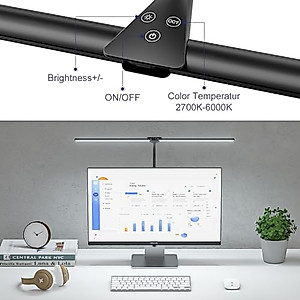 Kintion Desk Lamps for Home Office, 12W Flexible Gooseneck Smart Lighting, Ultra-Bright Extra-Wide Task Light, Study Light, Architectural Light with Clip