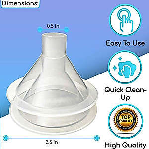 Mini Plastic Funnel for Filling Bottles | 1/2 inch Spout (2 Pack)