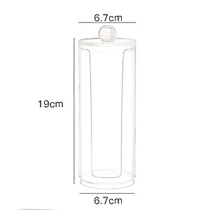 Typutomi 2pcs Cosmetic Cotton Pad Holder, Acrylic Clear Cotton Rounds Holder with Lid Cotton Pad Organizer Container Dispenser for Bathroom Vanity Countertop