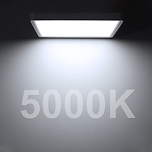 LED Flush Mount Ceiling Light Fixture, 5000K Daylight White, 12inch 24W, 3200LM, Slim Flat Panel Lighting Fixture, Square Modern Ceiling Lamp for Bedroom, Kitchen, Living Room, Closet, Stairwell