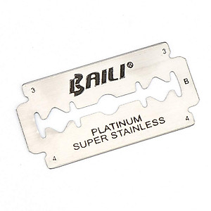 BAILI Platinum Double Edge Safety Razor Blades Refill 10 Counts BP001B