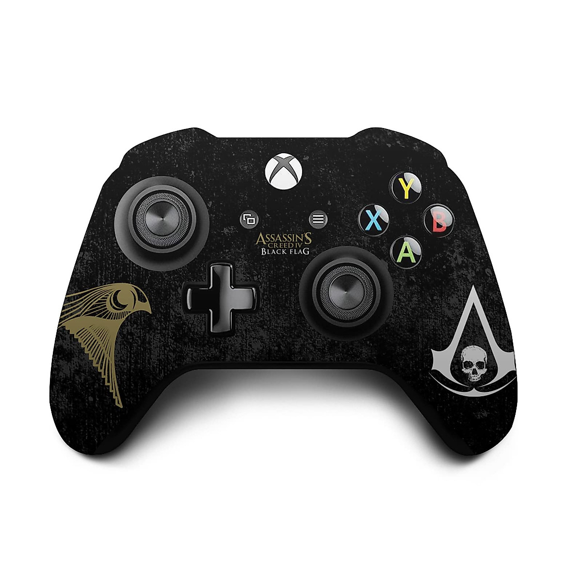Head Case Designs Officially Licensed Assassin's Creed Grunge Black Flag Logos Vinyl Sticker Gaming Skin Case Cover Compatible With Xbox One S Console and Controller Bundle