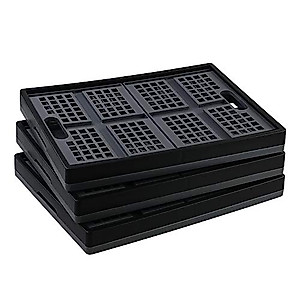AnnkkyUS 3-Pack Collapsible Storage Crate Bins, 30 Liter Foldable Plastic Crates