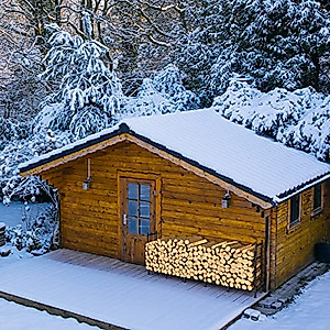 melos Firewood Rack Indoor, 6.6ft Wood Racks Outdoor For Firewood, Wood Holders Firewood Outdoor For Fireplace Wood Storage, Adjustable Fire Log Stacker Stand For Courtyard, Patio, Black