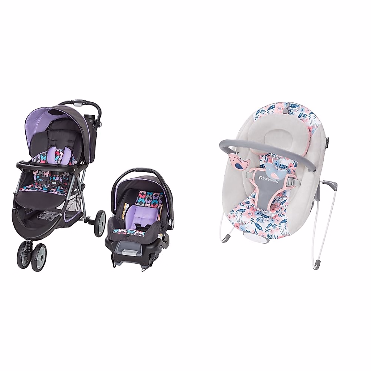 Baby Trend EZ Ride 35 Travel System, Sophia & Smart Steps by Baby Trend Stem EZ Bouncer