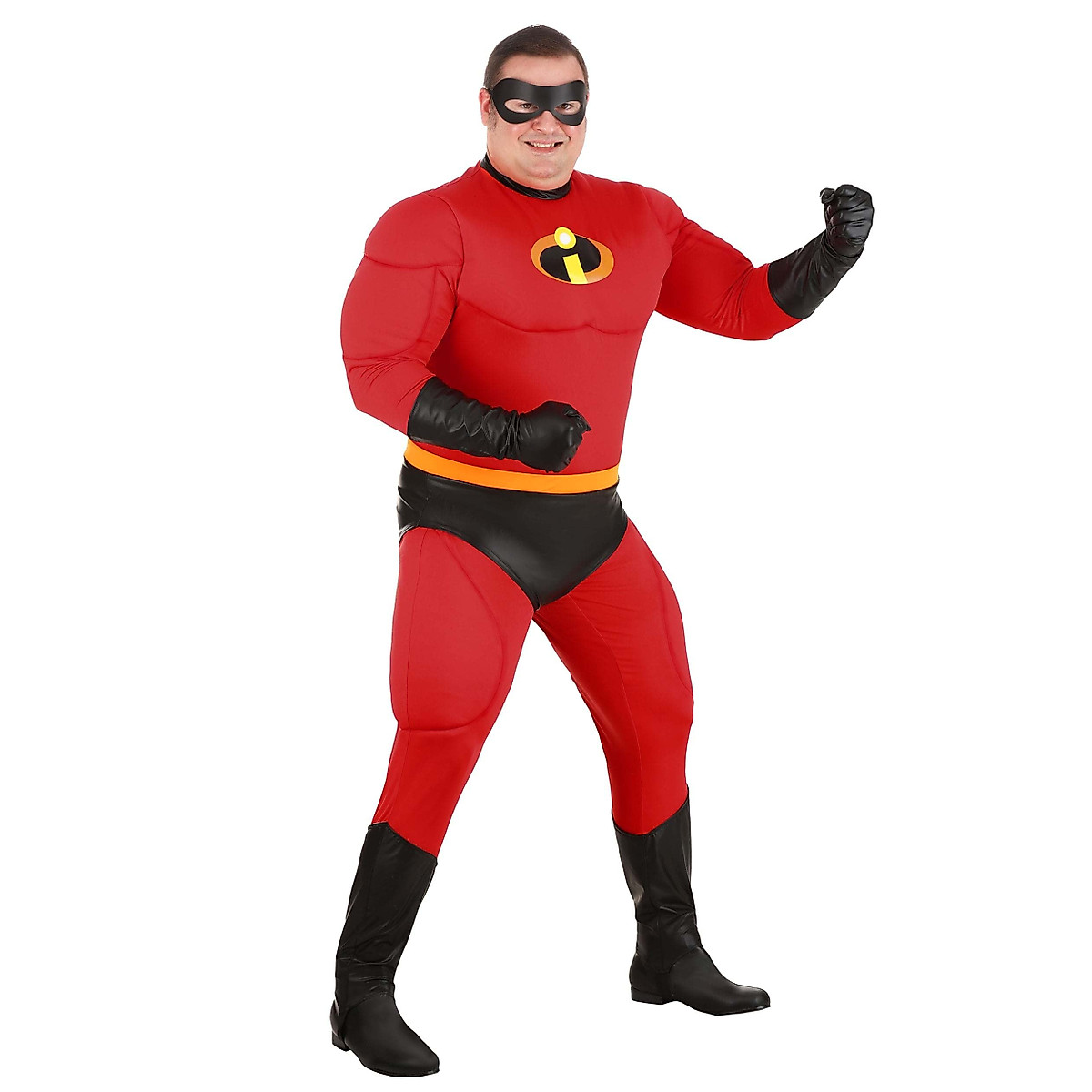 Fun Costumes Disney Pixar The Incredibles Mr. Incredible Plus Size, Red Superhero Suit for Halloween or Cosplay Dress-Up 3X