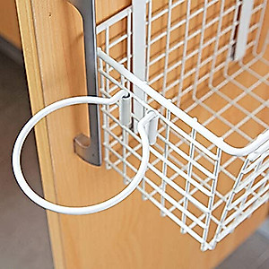 VOSAREA Wall Mount Bathroom Hair Care Hot Styling Tool Storage Basket Metal Wire Organizer Container for Hair Dryer Shampoo Lotion Conditioner Accessory Holder