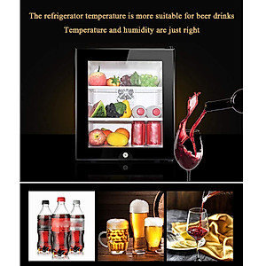 GUANGMING - Table Top Mini Fridge, 30 Litre Refrigerator with Lockable Door, Single Door Compact Upright Freezer for Home/Dorms/Apartment/Office, 400×400×485Mm,A (Size : B)